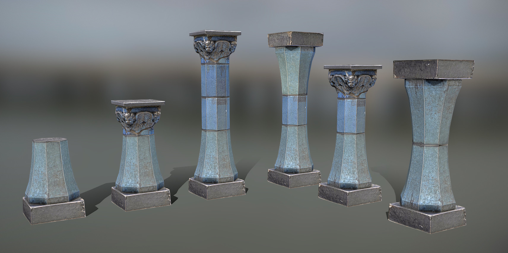 ArtStation - Blue Column | Game Assets