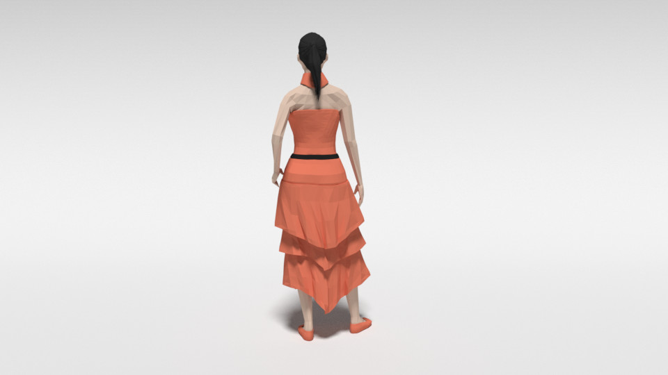 ArtStation - Low Poly Long Dress Woman | Resources