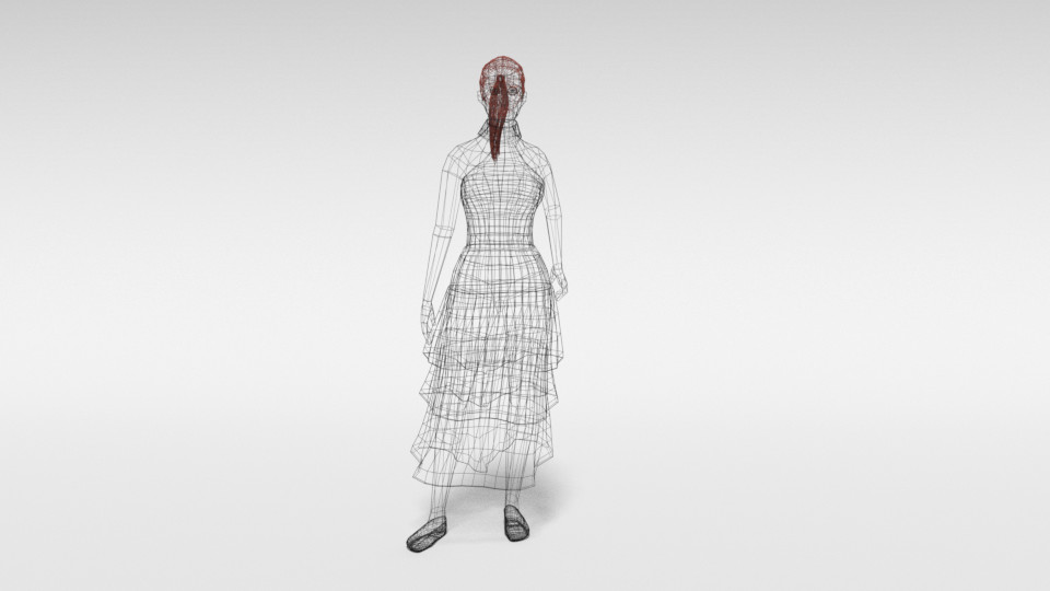 ArtStation - Low Poly Long Dress Woman | Resources