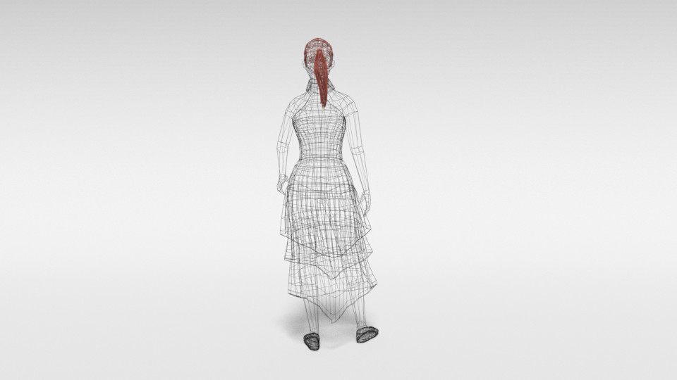 ArtStation - Low Poly Long Dress Woman | Resources