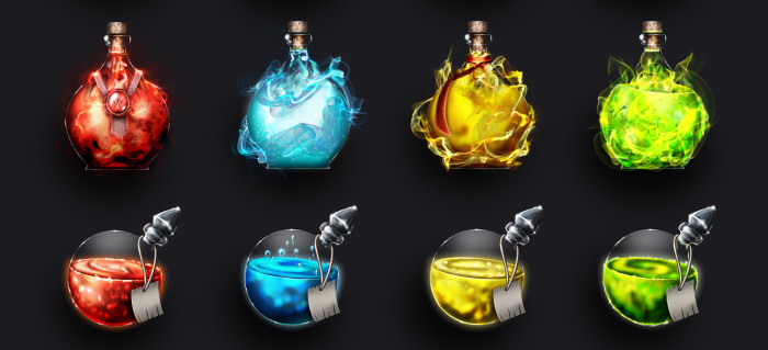 ArtStation - RPG POTION ICONS SET #1 | Game Assets