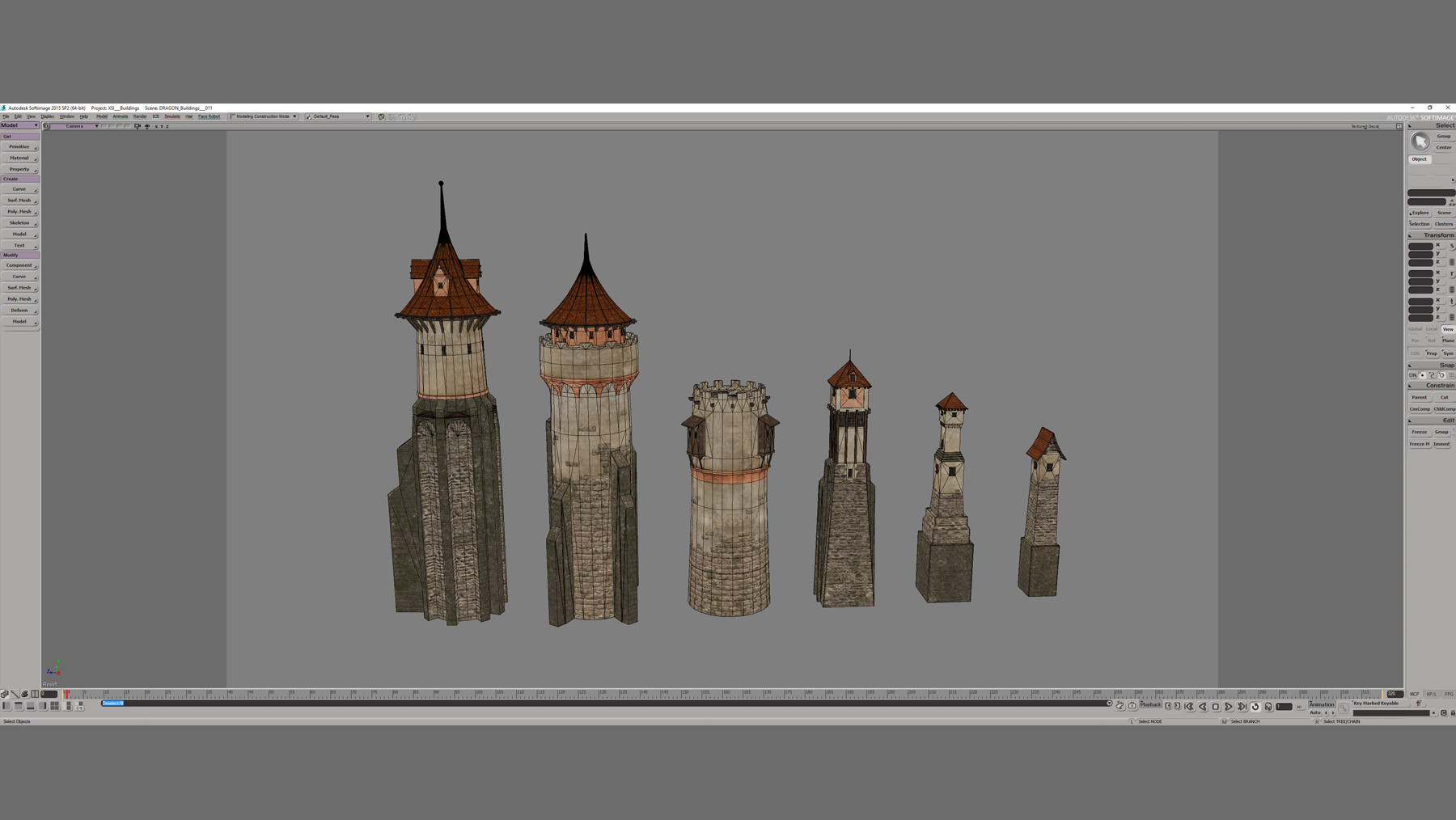 ArtStation - Medieval DRAGON Towers with general texture set 8k | Resources