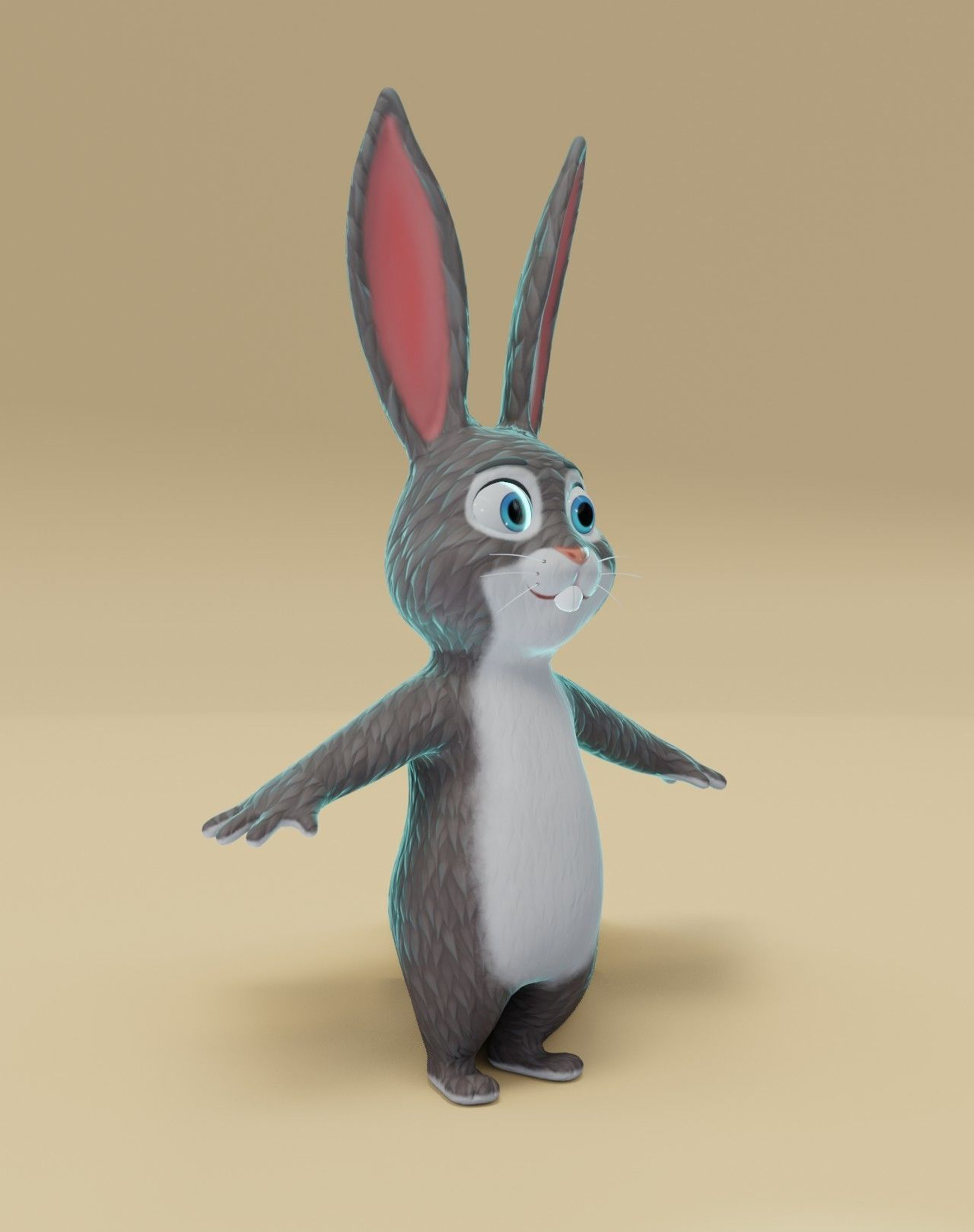 ArtStation - Cartoon Bunny 3D Model | Game Assets