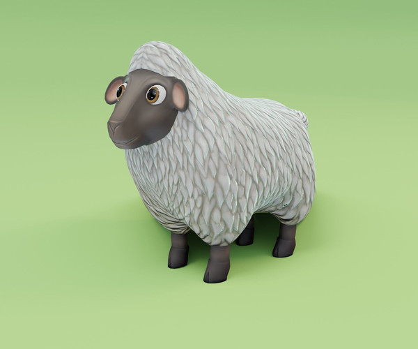 ArtStation - Cartoon Sheep 3D Model | Game Assets