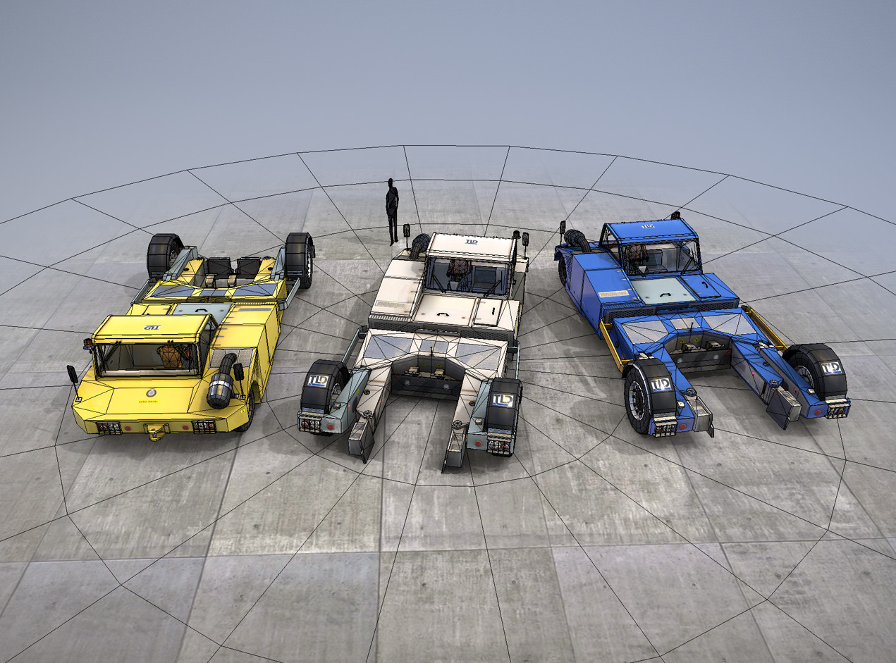 ArtStation - Towbarless Aircraft Tractors LTD TPX-200-S | Resources