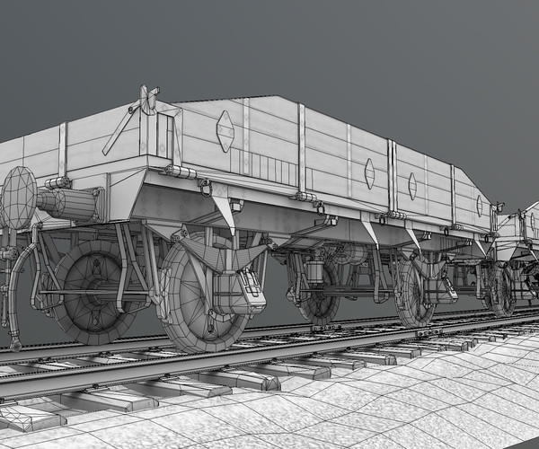 ArtStation - Armored Train JDP20TU Railway Platform 18T | Resources