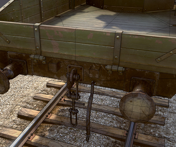 ArtStation - Armored Train SPU-BP Railway Anti-aircraft Platform ...