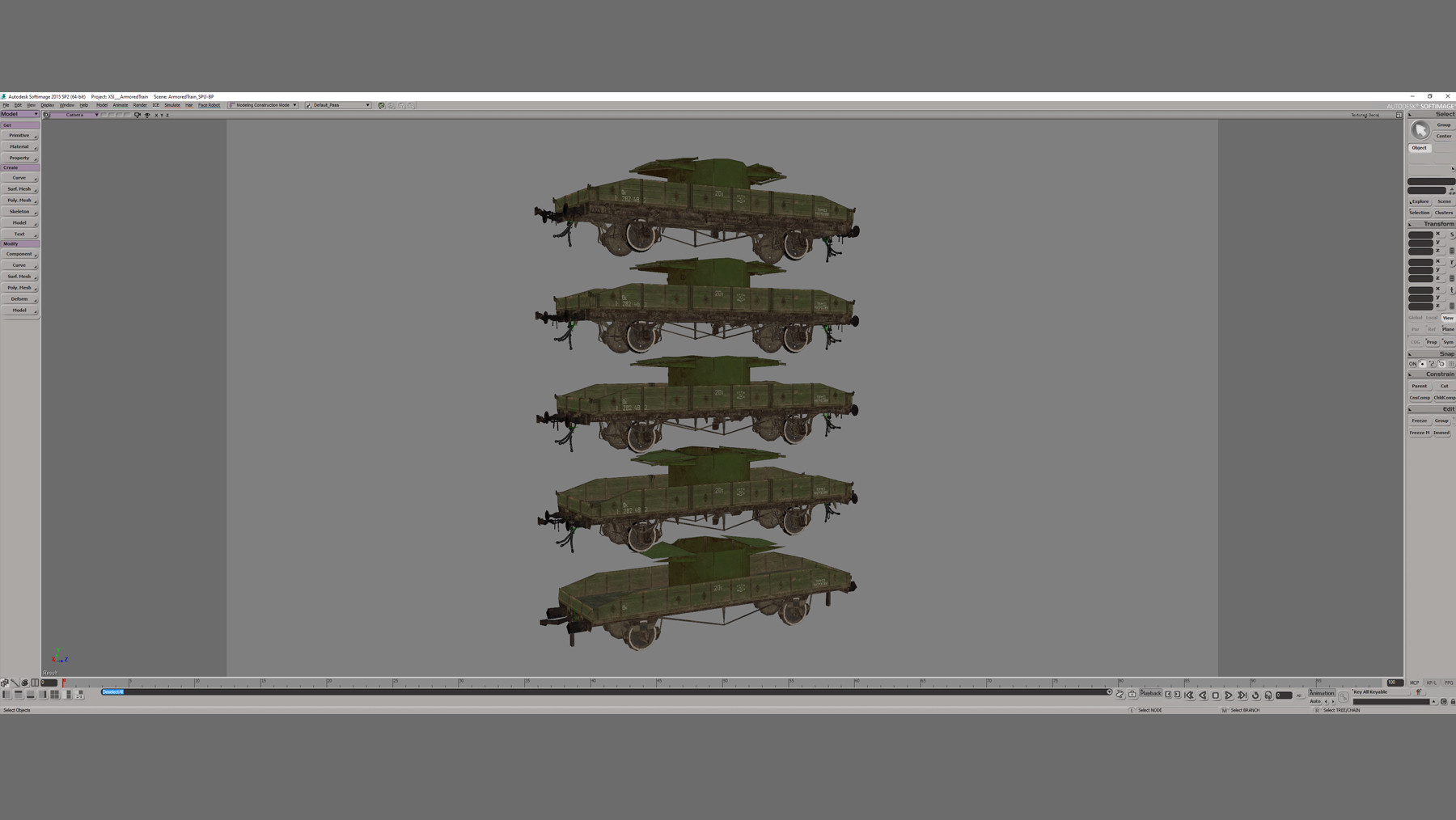 ArtStation - Armored Train SPU-BP Railway Anti-aircraft Platform ...