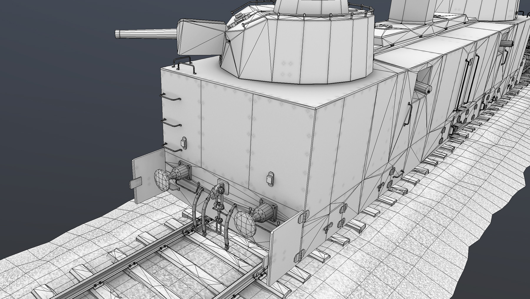 ArtStation - Armored Train PL-37 Railway Light Artillery Wagon | Resources