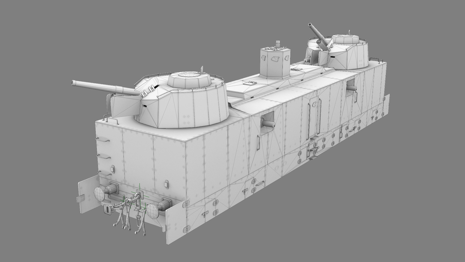 ArtStation - Armored Train PL-37 Railway Light Artillery Wagon | Resources
