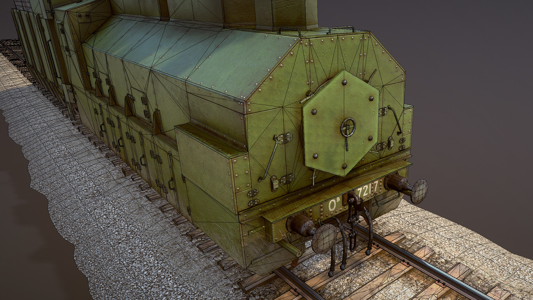 ArtStation - Armored Train PR-35 Locomotive | Resources