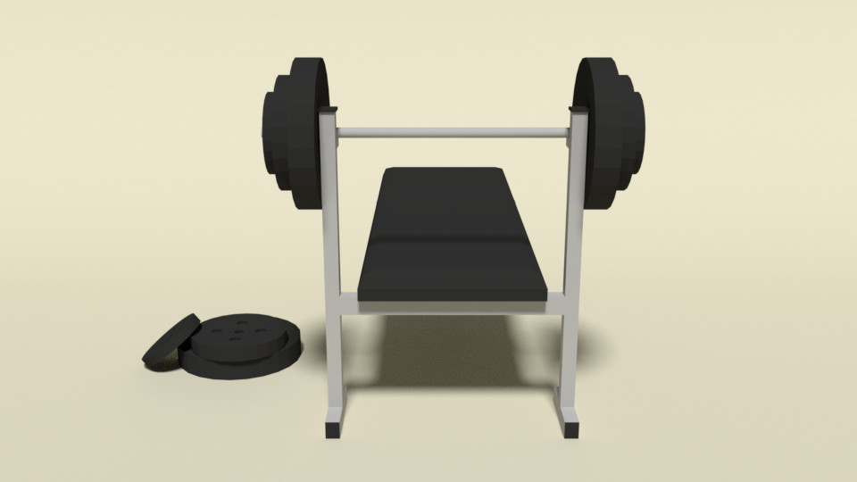 ArtStation - Low Poly Cartoon Weight Bench | Resources