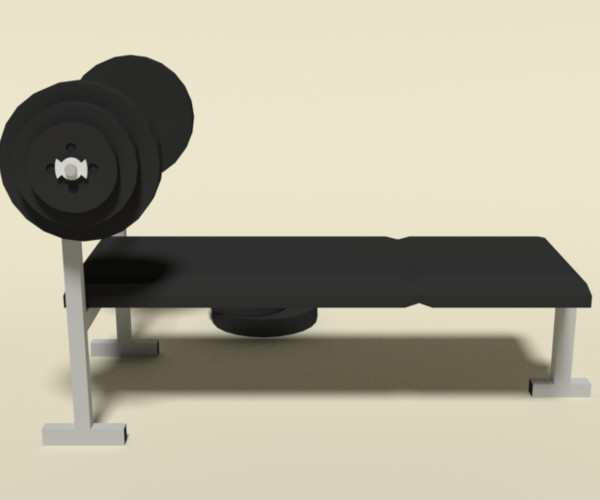 ArtStation - Low Poly Cartoon Weight Bench | Resources