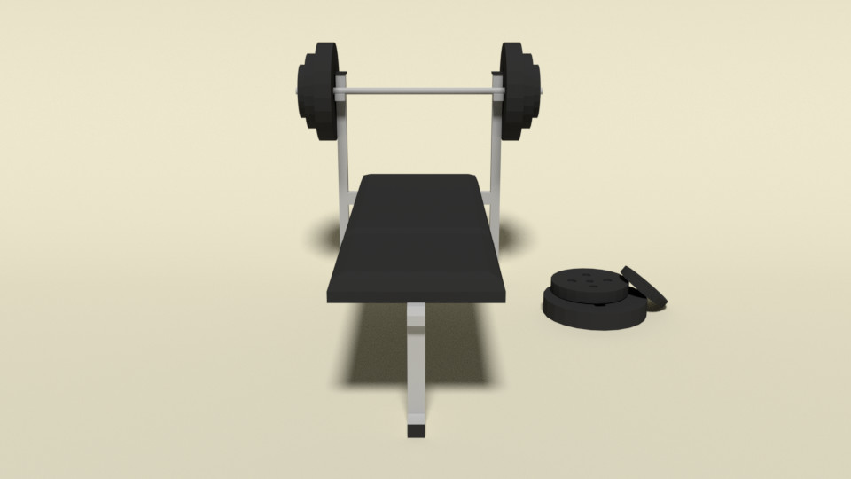 ArtStation - Low Poly Cartoon Weight Bench | Resources