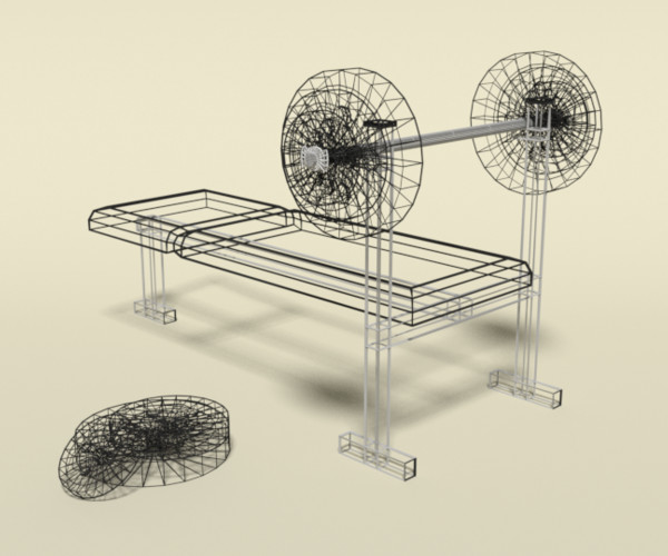 ArtStation - Low Poly Cartoon Weight Bench | Resources