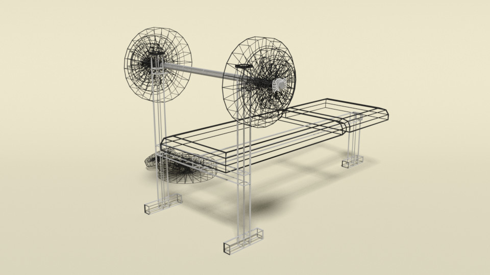 ArtStation - Low Poly Cartoon Weight Bench | Resources