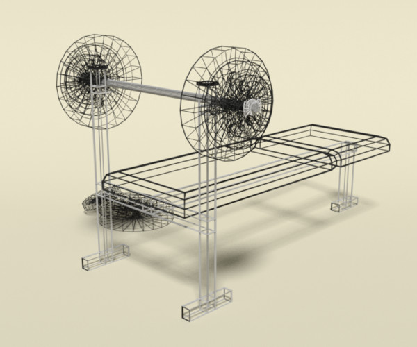 ArtStation - Low Poly Cartoon Weight Bench | Resources