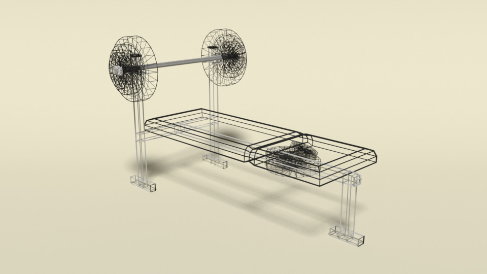 ArtStation - Low Poly Cartoon Weight Bench | Resources