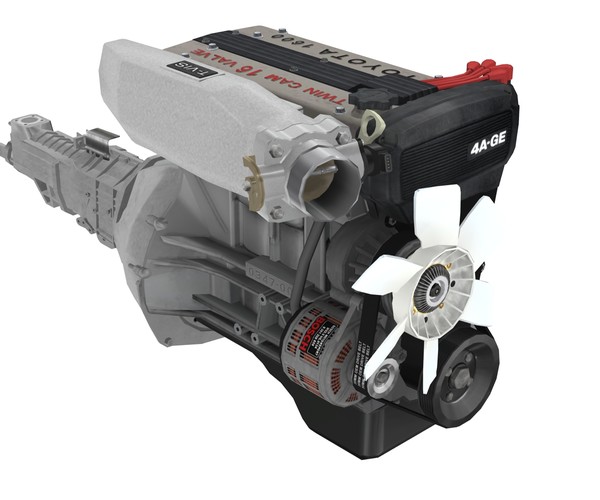 ArtStation - Toyota 4A-GE 1.6L Redtop engine model | Resources