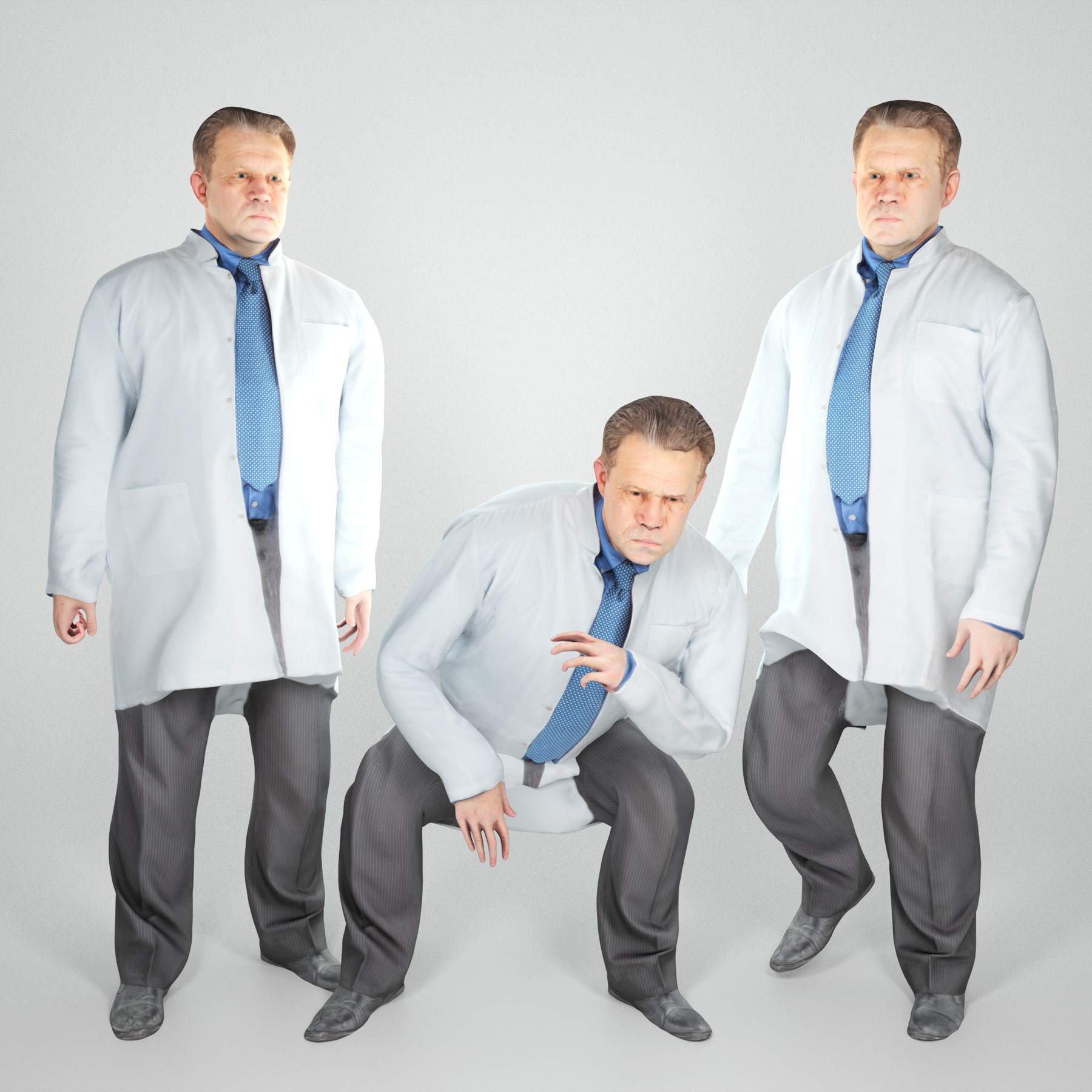 ArtStation - Animated medical doctor male: walking, standing, sitting ...