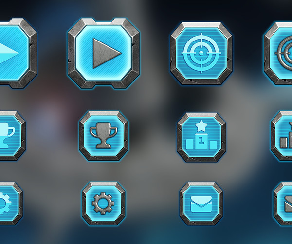 ArtStation - [UIFBRCA] Space Station Mobile UI | Game Assets