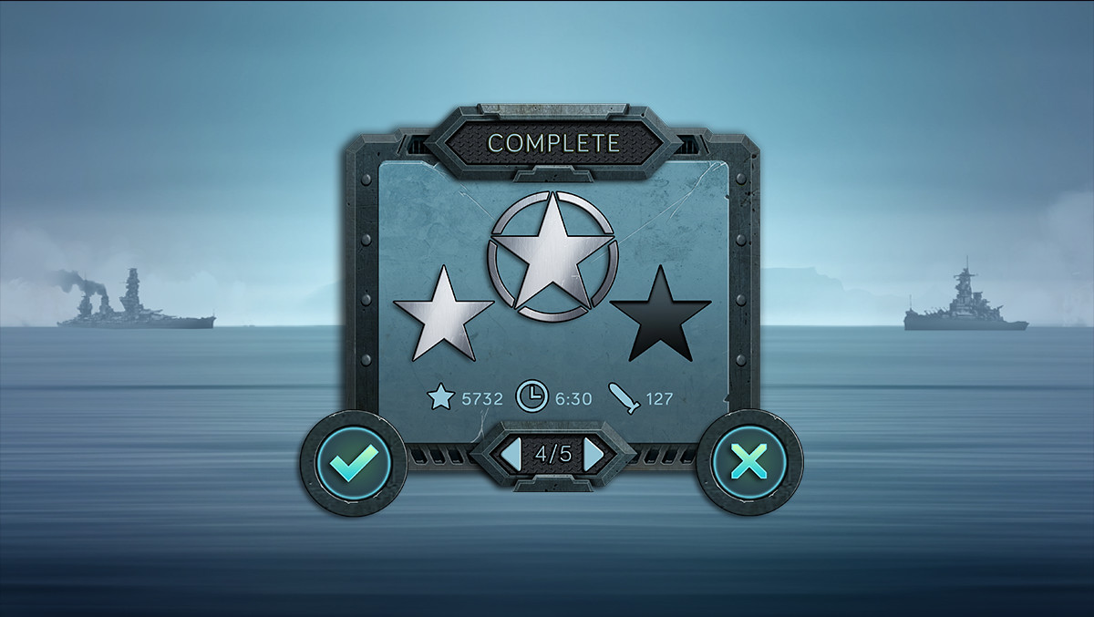 ArtStation - [UIFBRCA] BATTLESHIP -Mobile UI Kit | Game Assets