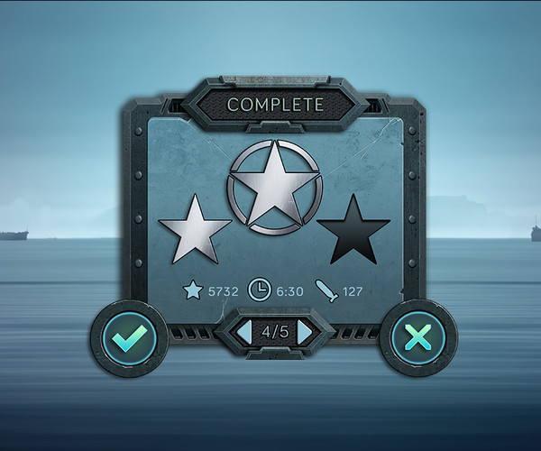 ArtStation - [UIFBRCA] BATTLESHIP -Mobile UI Kit | Game Assets