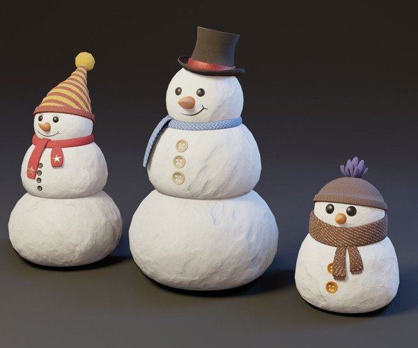 ArtStation - Snowman 3D Model | Game Assets