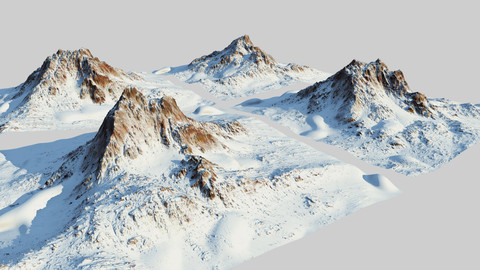 ArtStation - Snow mountain Pack - World Machine - Type1 | Resources
