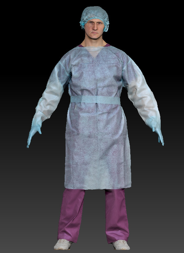 ArtStation - Animated surgical doctor in sterile gloves and hat 85 ...