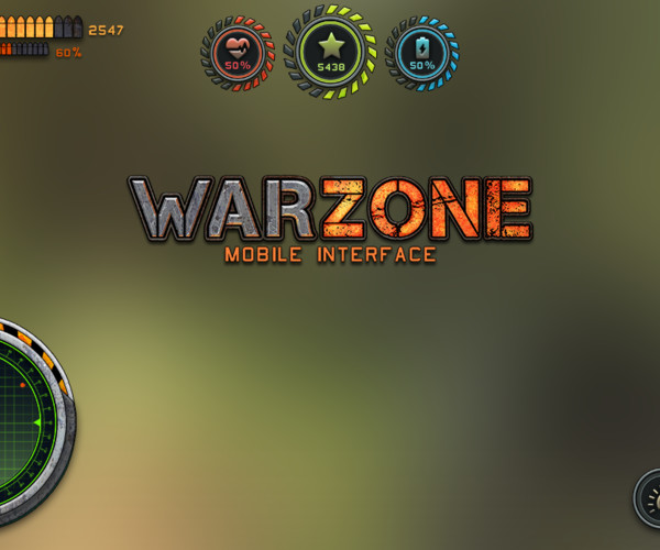 ArtStation - [UIFBRCA] WarZone - Military Mobile UI Set | Game Assets