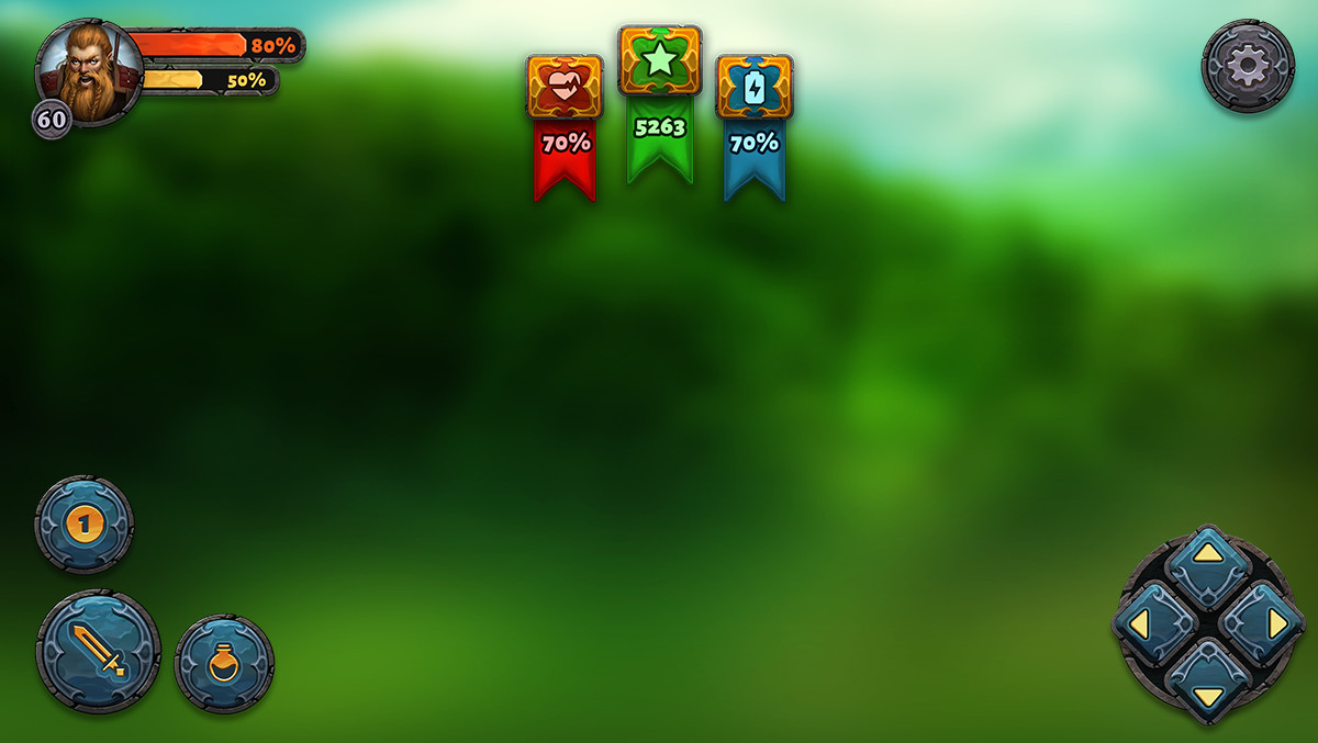 ArtStation - [UIFBRCA] "FantasyFighters" Mobile UI Set | Game Assets