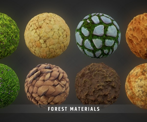 ArtStation - Stylized Fantasy Forest Material Pack | Game Assets