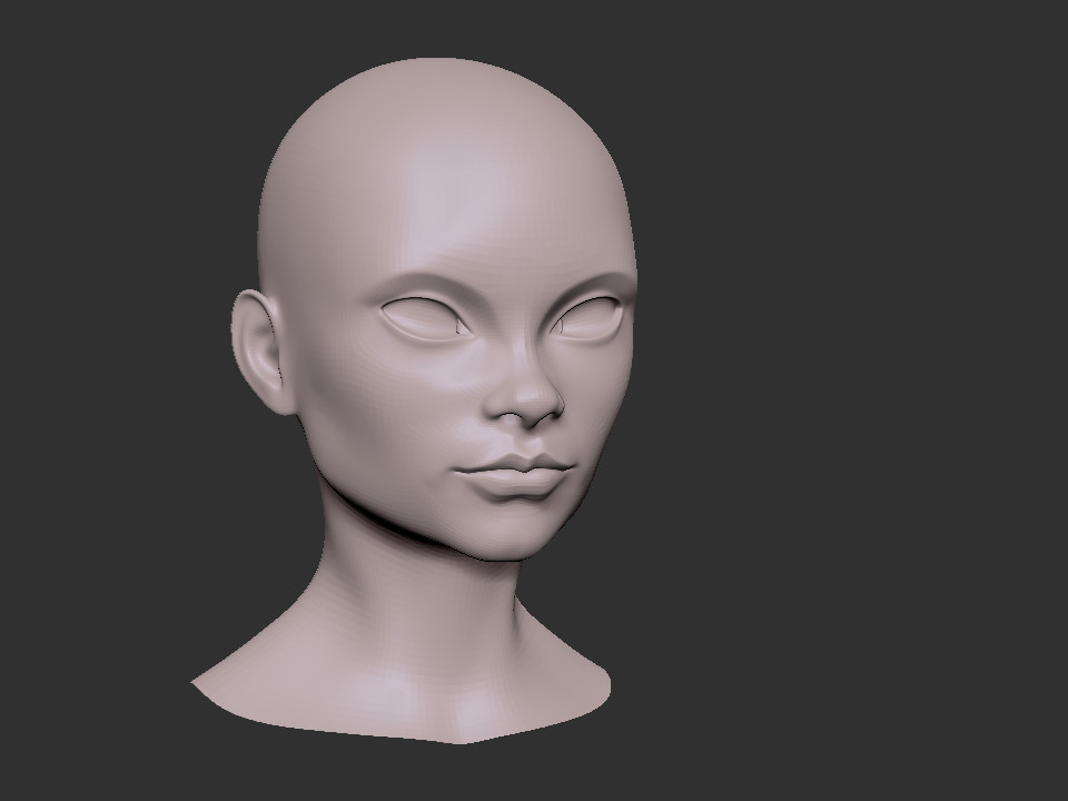 ArtStation - Female head nr 2 base mesh | Resources