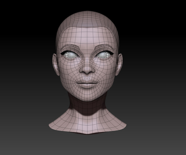 ArtStation - Female head nr 3 base mesh | Resources