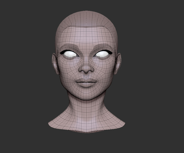 ArtStation - Female head nr 3 base mesh | Resources