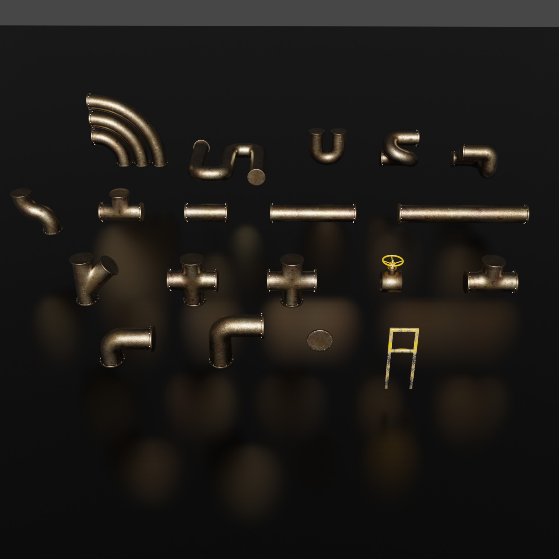 ArtStation - Pipes Module | Unity Ready (FBX, Unity Package) | Game Assets