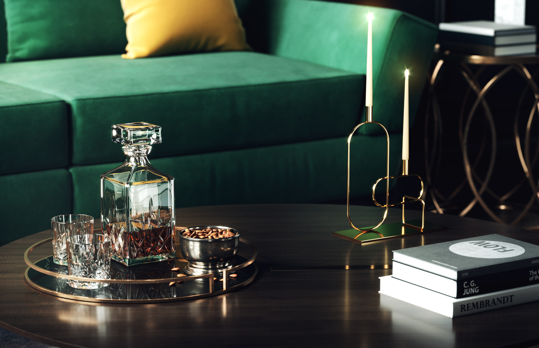 ArtStation - Black style interior 3D scene | Resources