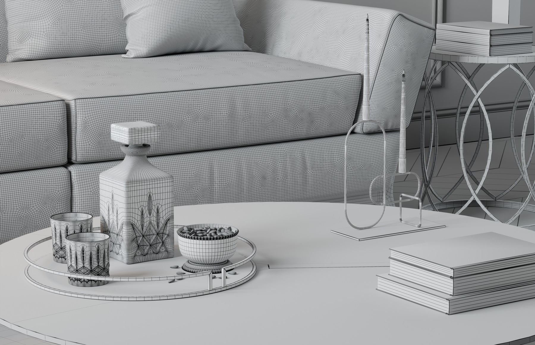 ArtStation - Black style interior 3D scene | Resources