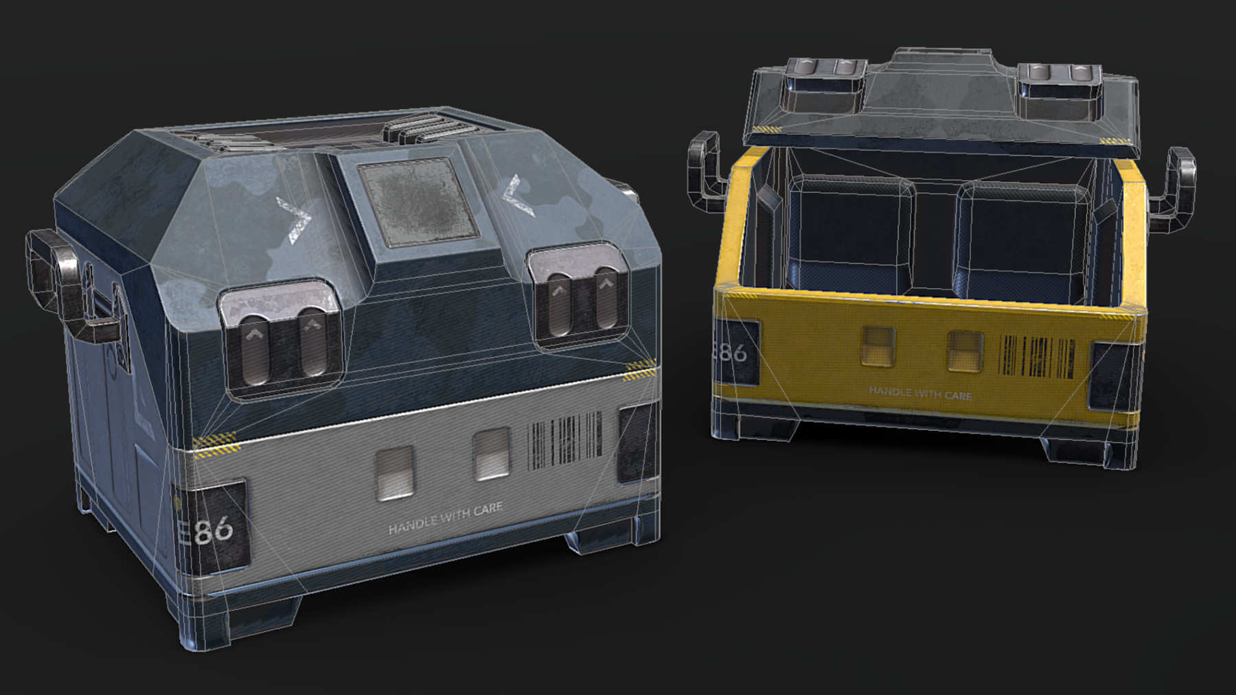 ArtStation - Sci-fi Loot Crate PBR low-poly Game Prop 3D model | Resources