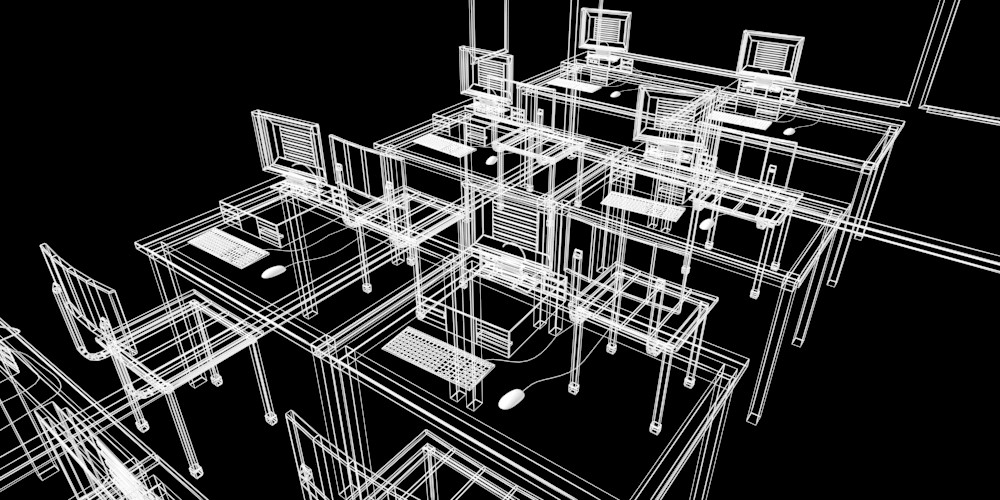 ArtStation - class room interior classroom office chair desk pc ...