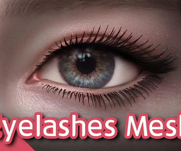ArtStation - Eyelashes Mesh (Female) | Game Assets