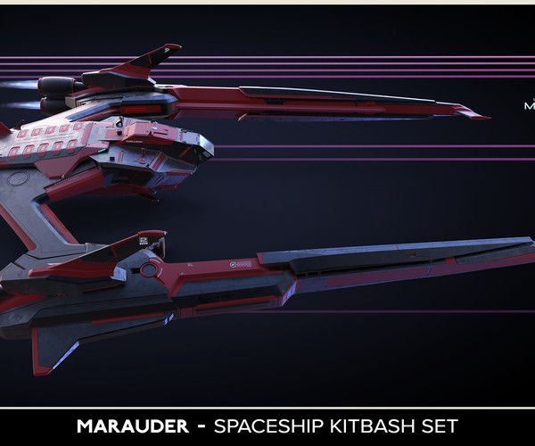 ArtStation - MARAUDER - Spaceship Kitbash Set | Resources