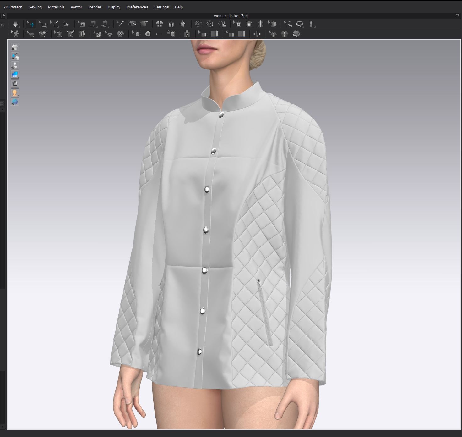 ArtStation - Women Jacket, Marvelous designer, Clo3d | Resources