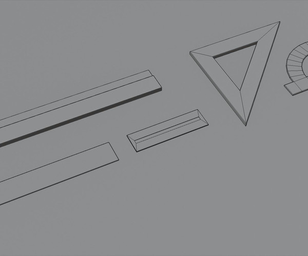 ArtStation - Math Geometry Tool Set 3D Model | Game Assets