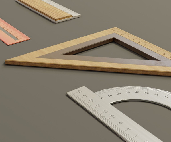 ArtStation - Math Geometry Tool Set 3D Model | Game Assets