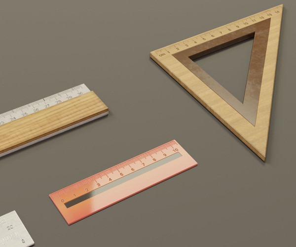 ArtStation - Math Geometry Tool Set 3D Model | Game Assets