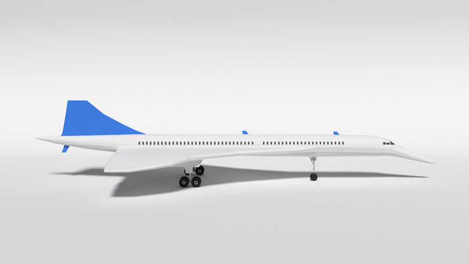 ArtStation - Low Poly Cartoon Concorde Airplane | Resources