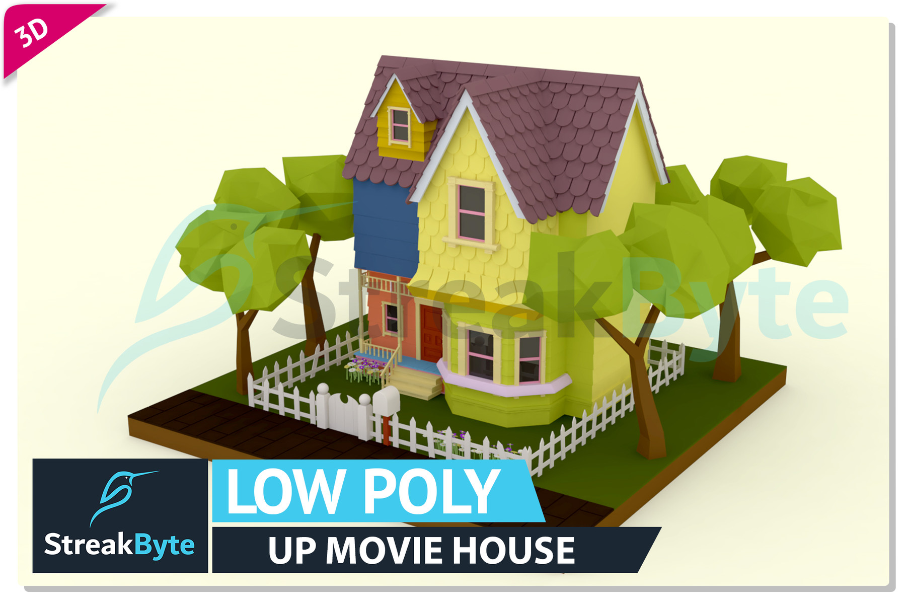 ArtStation - Low Poly Up Movie House | Resources