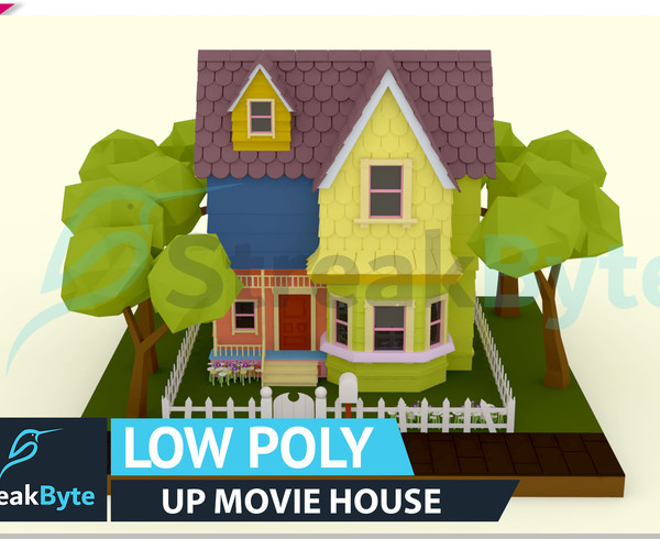 ArtStation - Low Poly Up Movie House | Resources